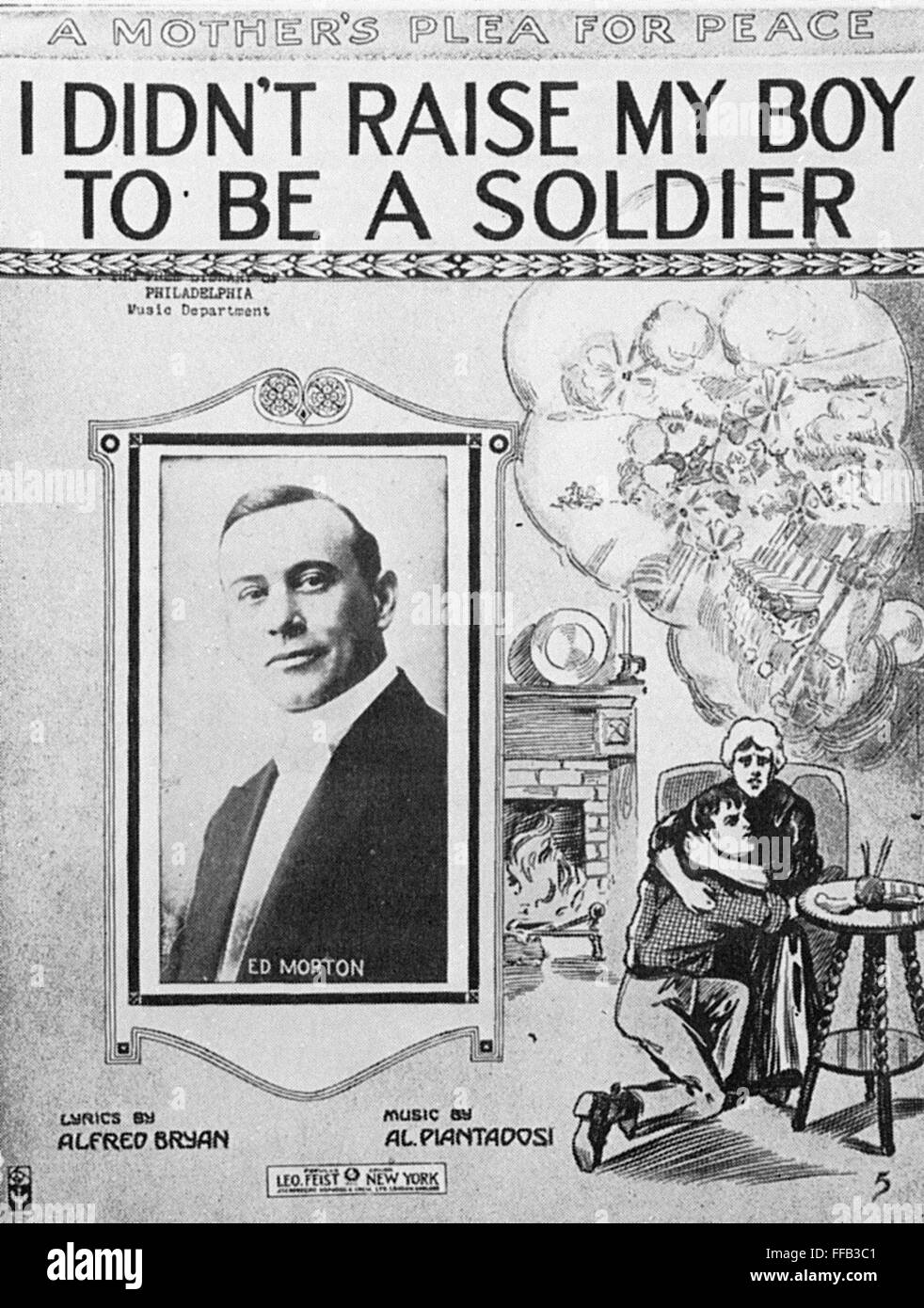 ISOLATIONIST SONG, 1915. /nAmerican song-sheet cover of 'I Didn't Raise ...