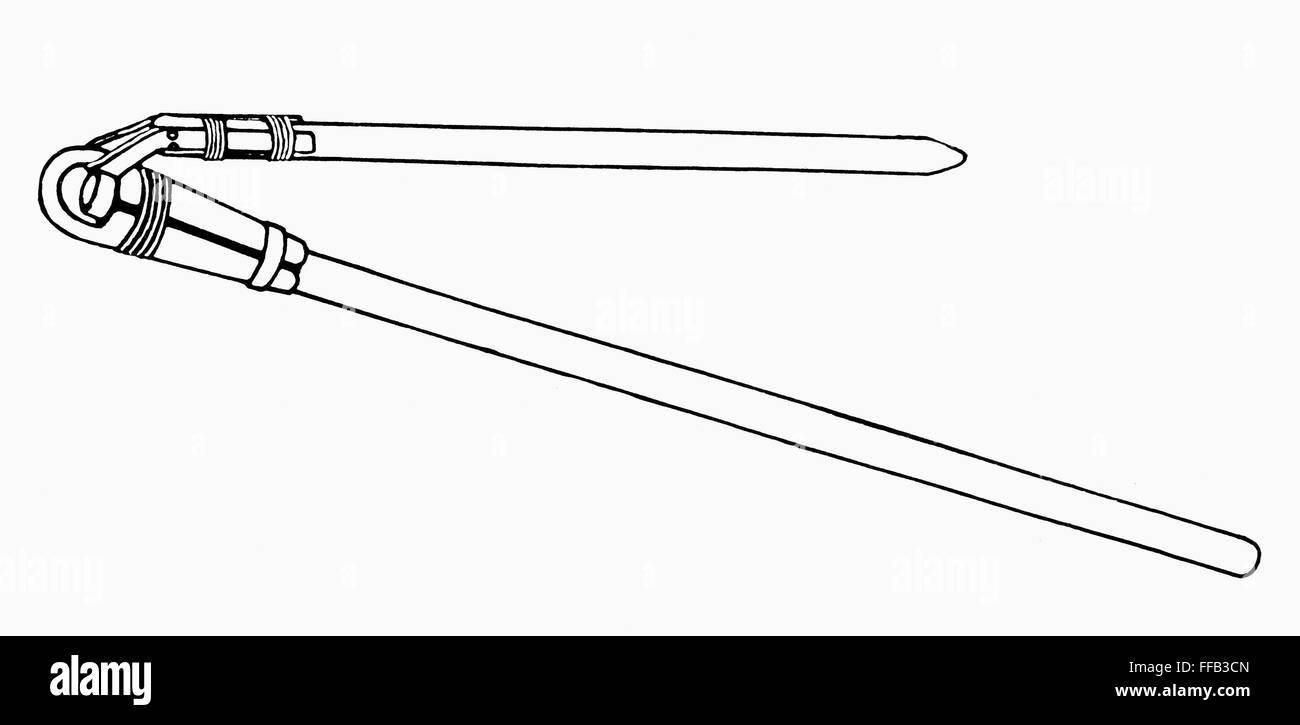 THRESHING, 19th CENTURY. /nA 19th century hand flail Stock Photo - Alamy