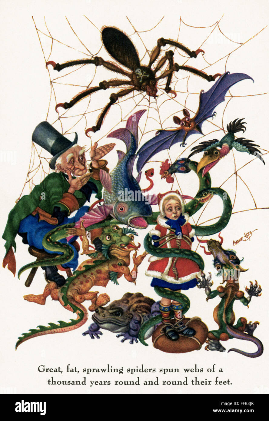 GIRL WHO TROD ON A LOAF. /n'Great, fat, sprawling spiders spun webs of ...
