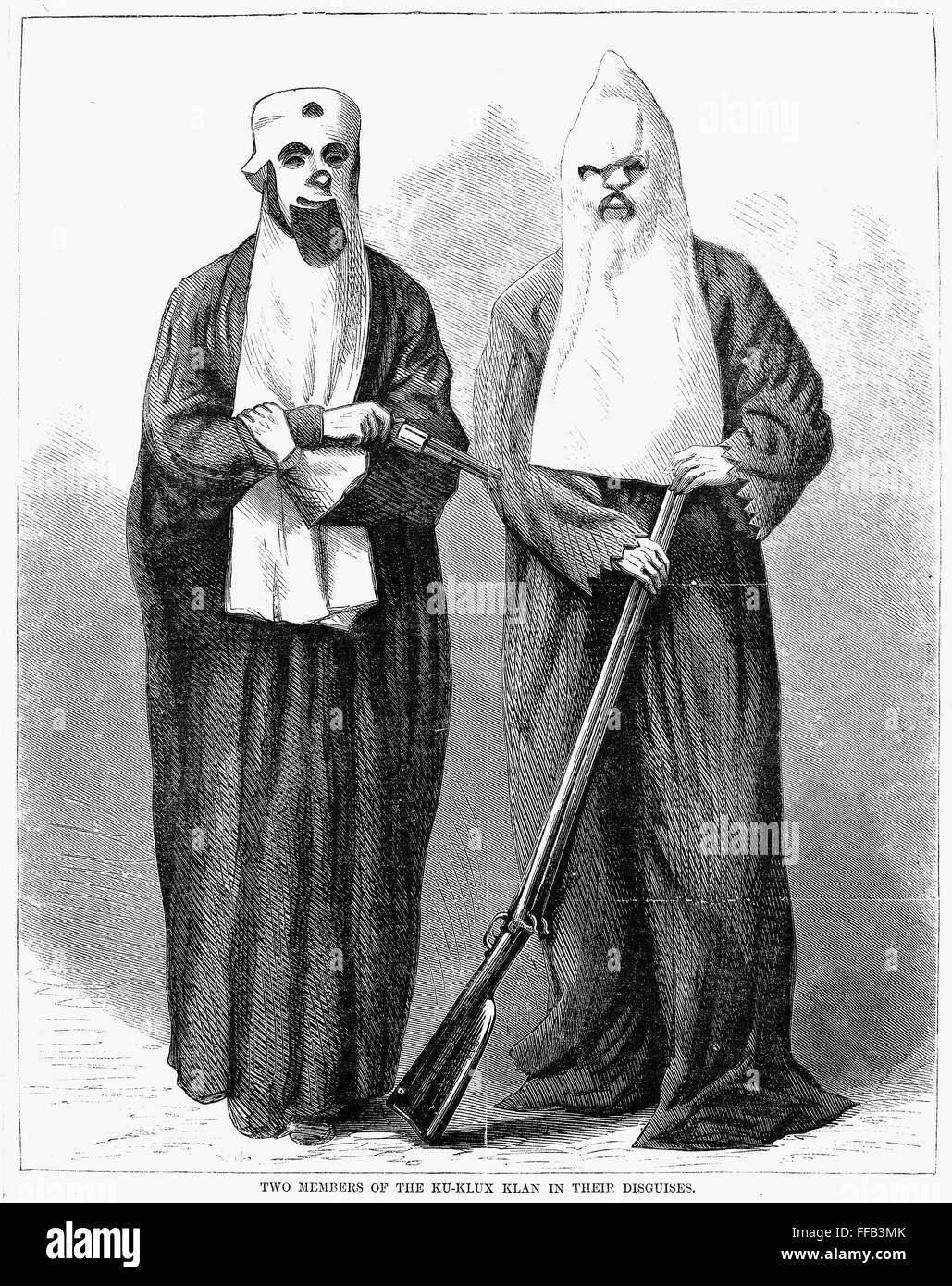 KU KLUX KLAN, 1868. /nTwo Klansmen captured in Huntsville, Alabama, in ...