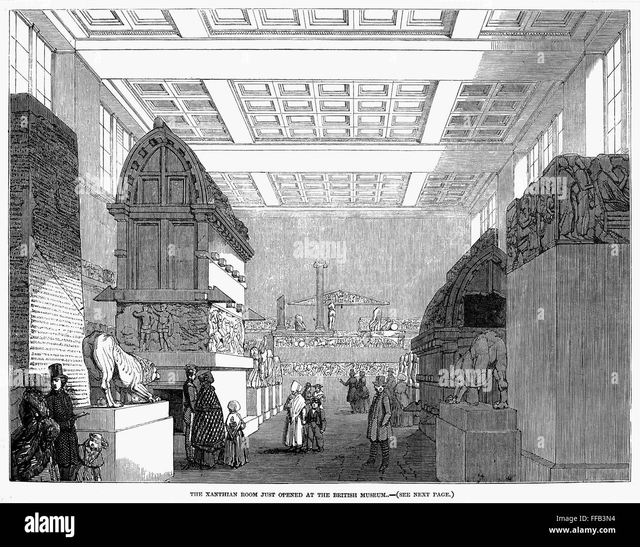 BRITISH MUSEUM, 1848. /nScene in the Xanthian Room at the British ...