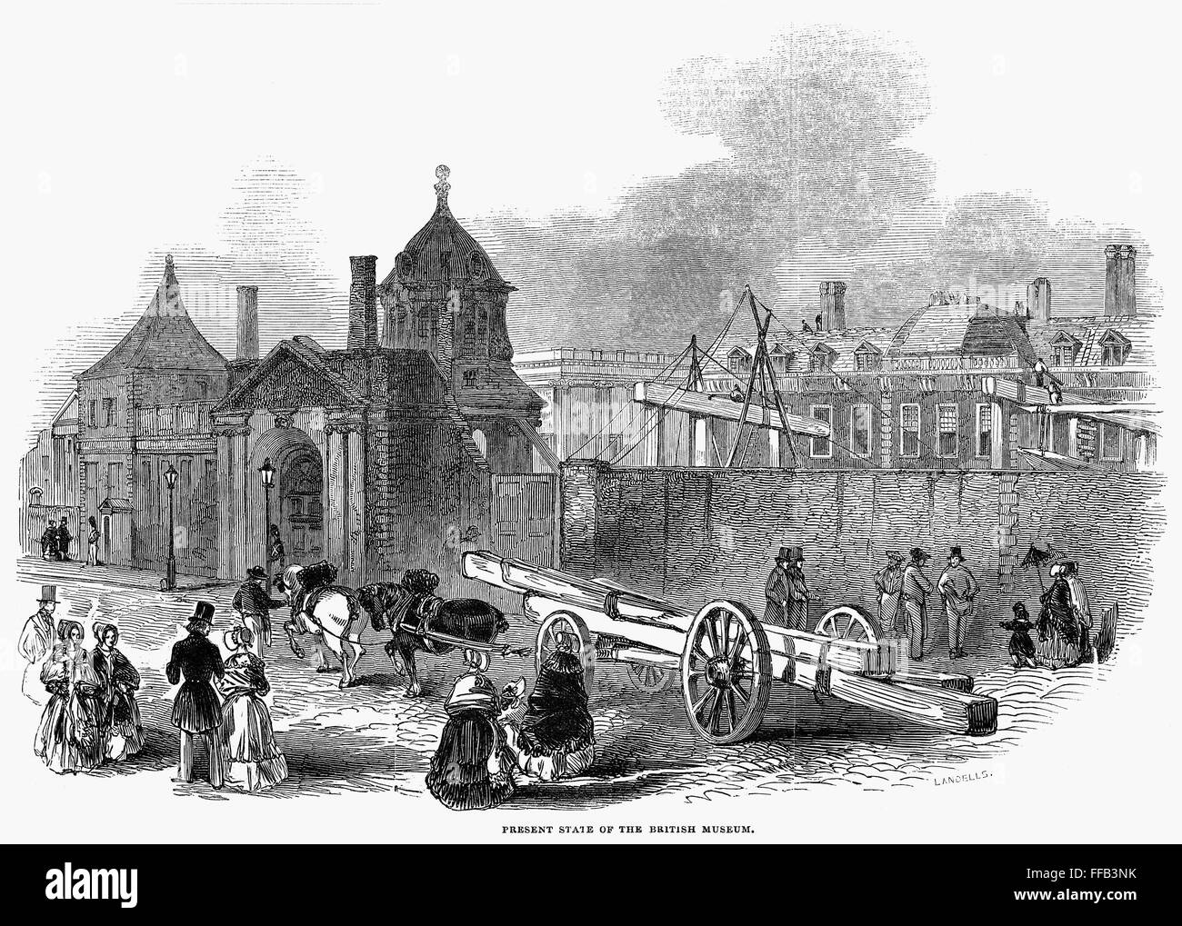 BRITISH MUSEUM, 1845. /nThe British Museum in London, England ...