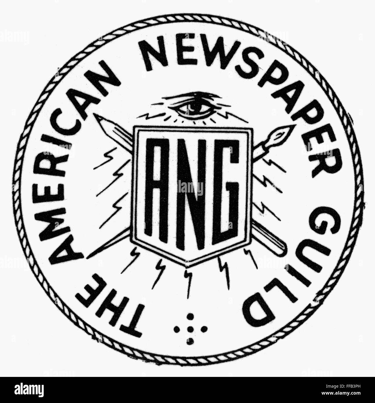 AMERICAN NEWSPAPER GUILD. /nThe seal of the American Newspaper Guild ...