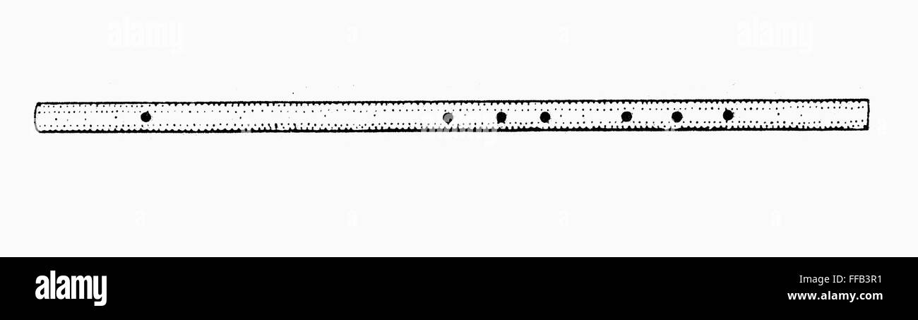 FIFE, 18th CENTURY. /nA fife, made of a single piece of wood, 18th ...