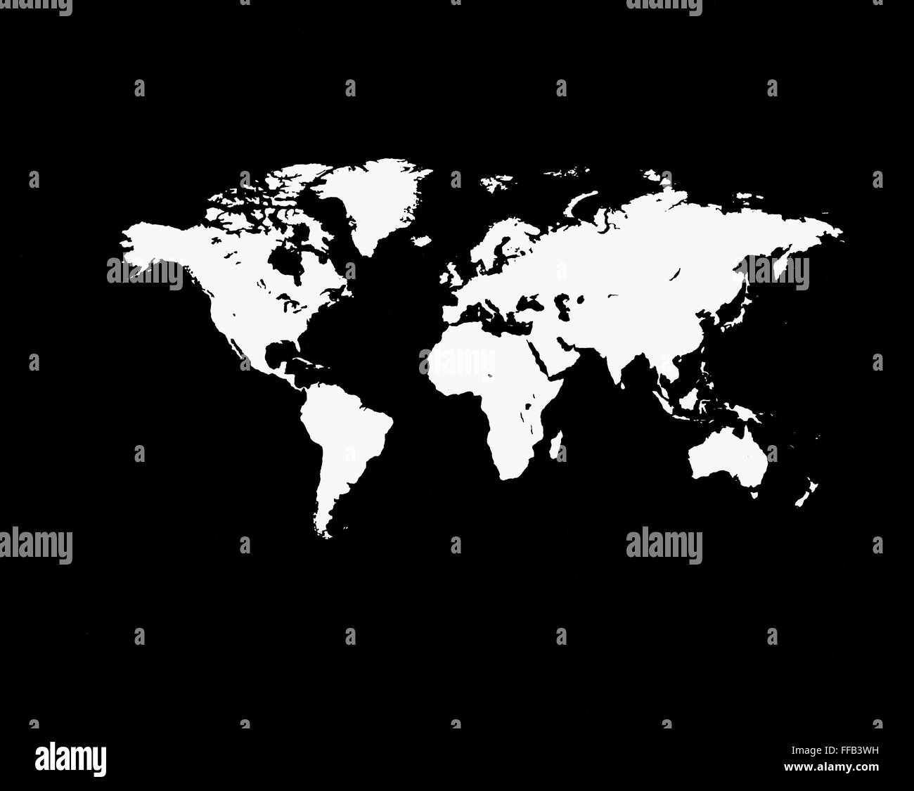 WORLD MAP, 20th CENTURY. /nA Cylindrical Projection of a world map ...