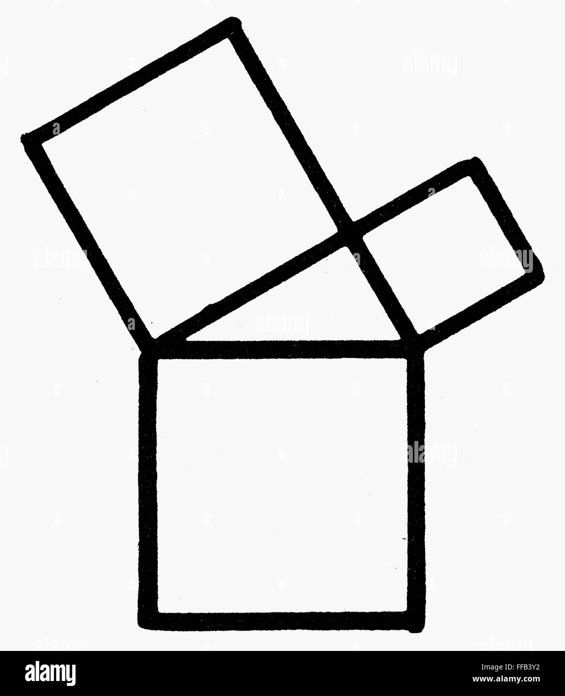 PYTHAGOREAN THEOREM. /nA diagram depicting Pythagoras' Theorem Stock ...