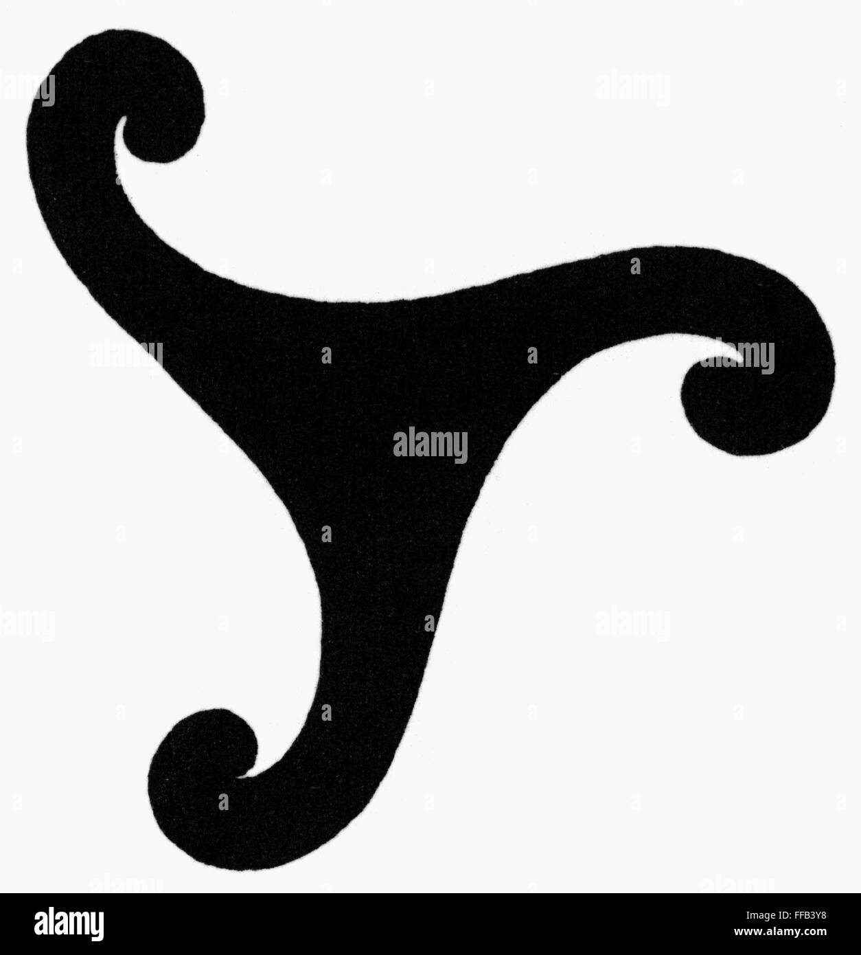 GREECE: TRISKELION. /nThe Greek symbol of victory and progress Stock ...