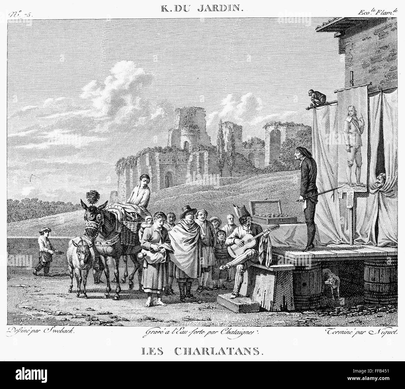 CHARLATANS, 17th CENTURY. /n'The Charlatans.' Etching, French, 18th ...