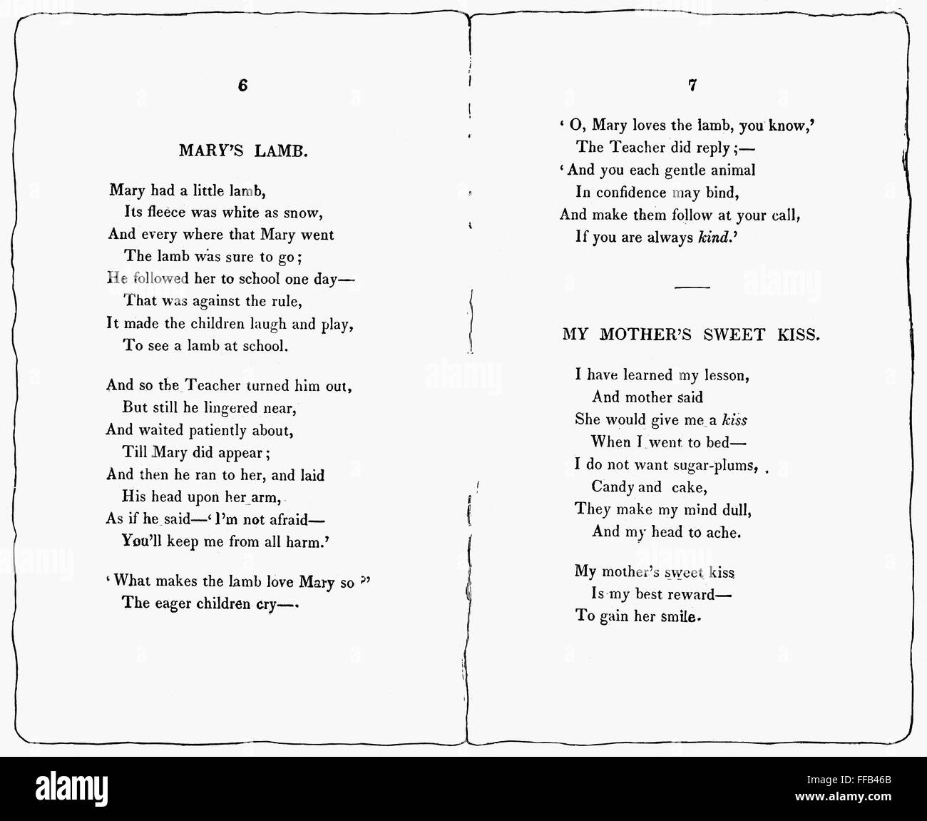 MARY HAD A LITTLE LAMB. /nThe first printed text of Sarah Josepha Hale's 'Mary Had a Little Lamb ...