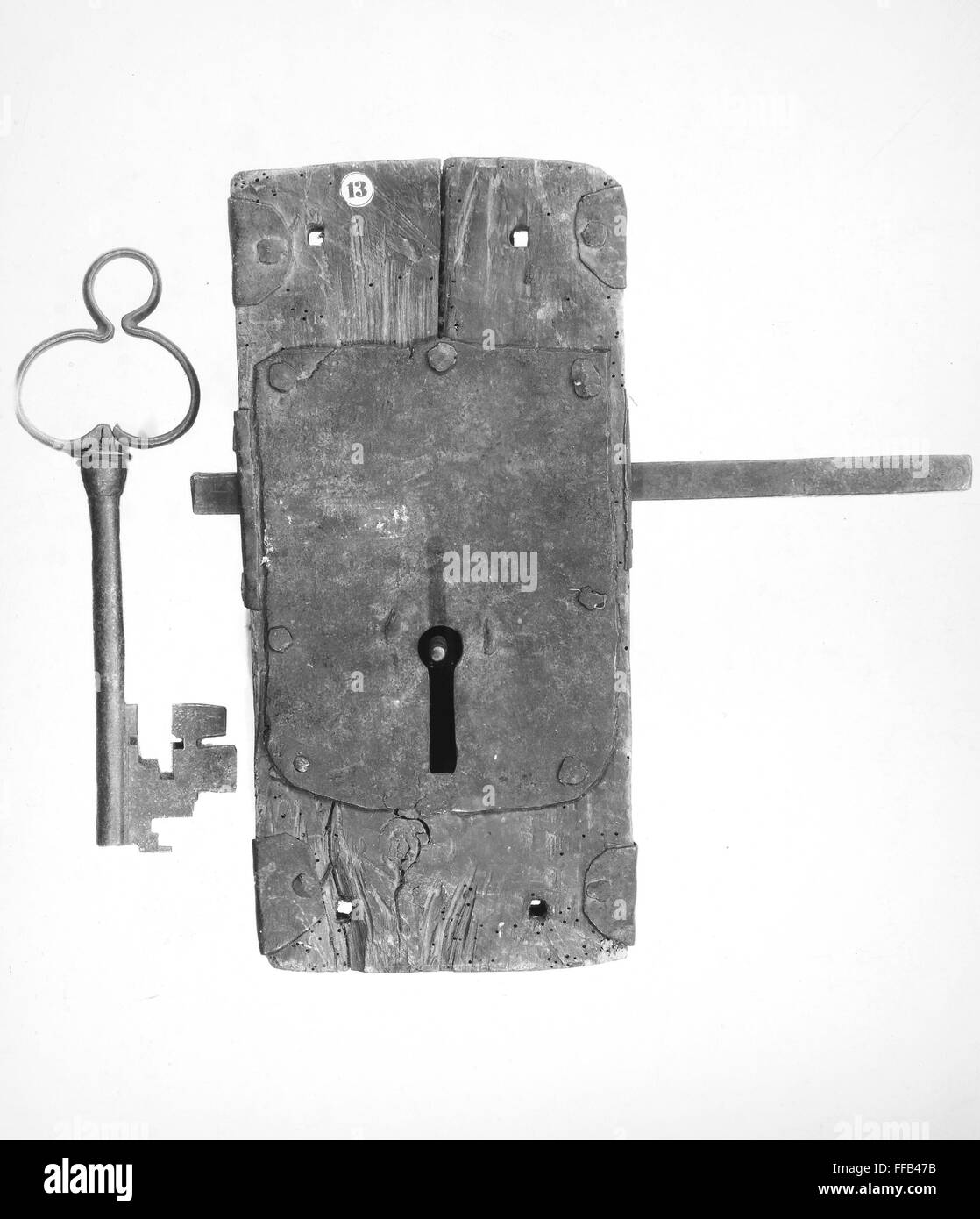 LOCK AND KEY. /nGerman, 18th century Stock Photo - Alamy