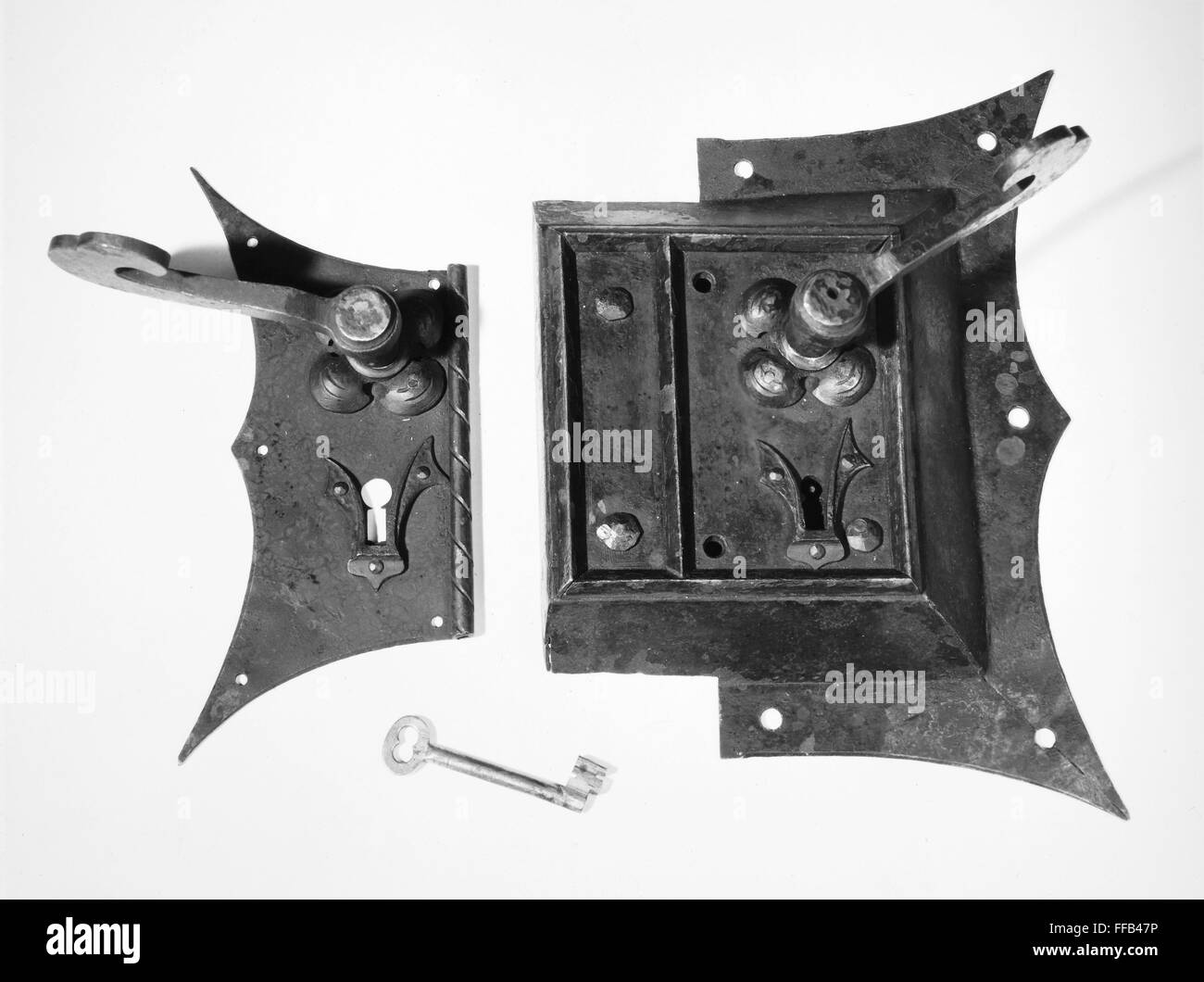 GERMAN GATE LOCK, c1750 Stock Photo - Alamy