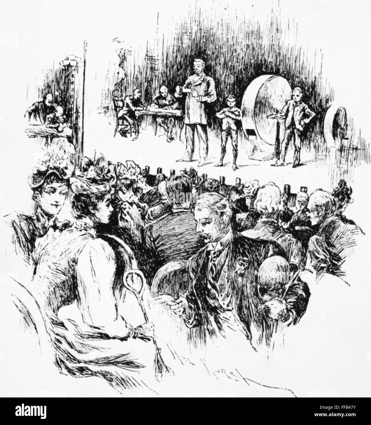 LOTTERY DRAWING, 1890. /nA drawing of the Louisiana State Lottery ...