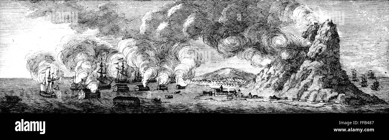 CAPTURE OF GIBRALTAR, 1704. /nThe capture of Gibraltar by an English ...