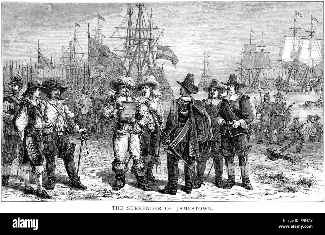 SUBMISSION OF JAMESTOWN. /nGovernor William Berkeley and other colonial ...