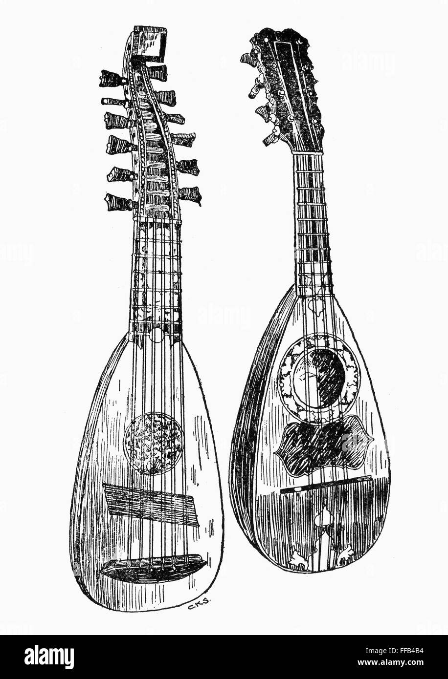 MANDOLINS. /nMilanese mandolin (left) and Neapolitan mandolin (right ...