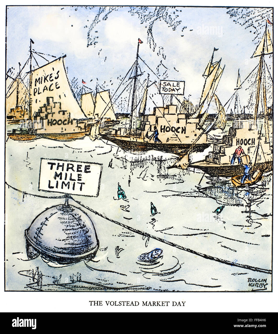 PROHIBITION: CARTOON, 1923. /n'The Volstead Market Day.' American ...