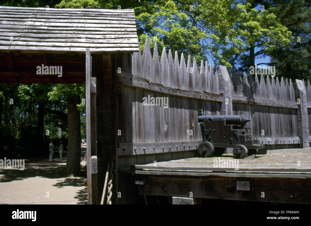 JAMES FORT RECONSTRUCTION. /nView from inside a gate at the triangular ...
