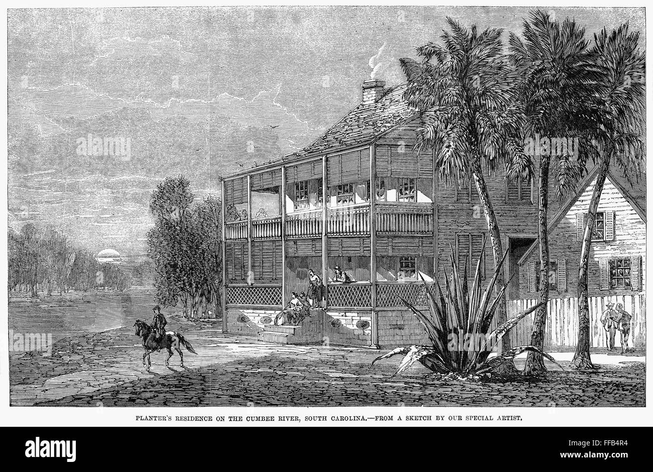 SOUTH CAROLINA: PLANTATION. /n'Planter's residence on the Cumbee River ...