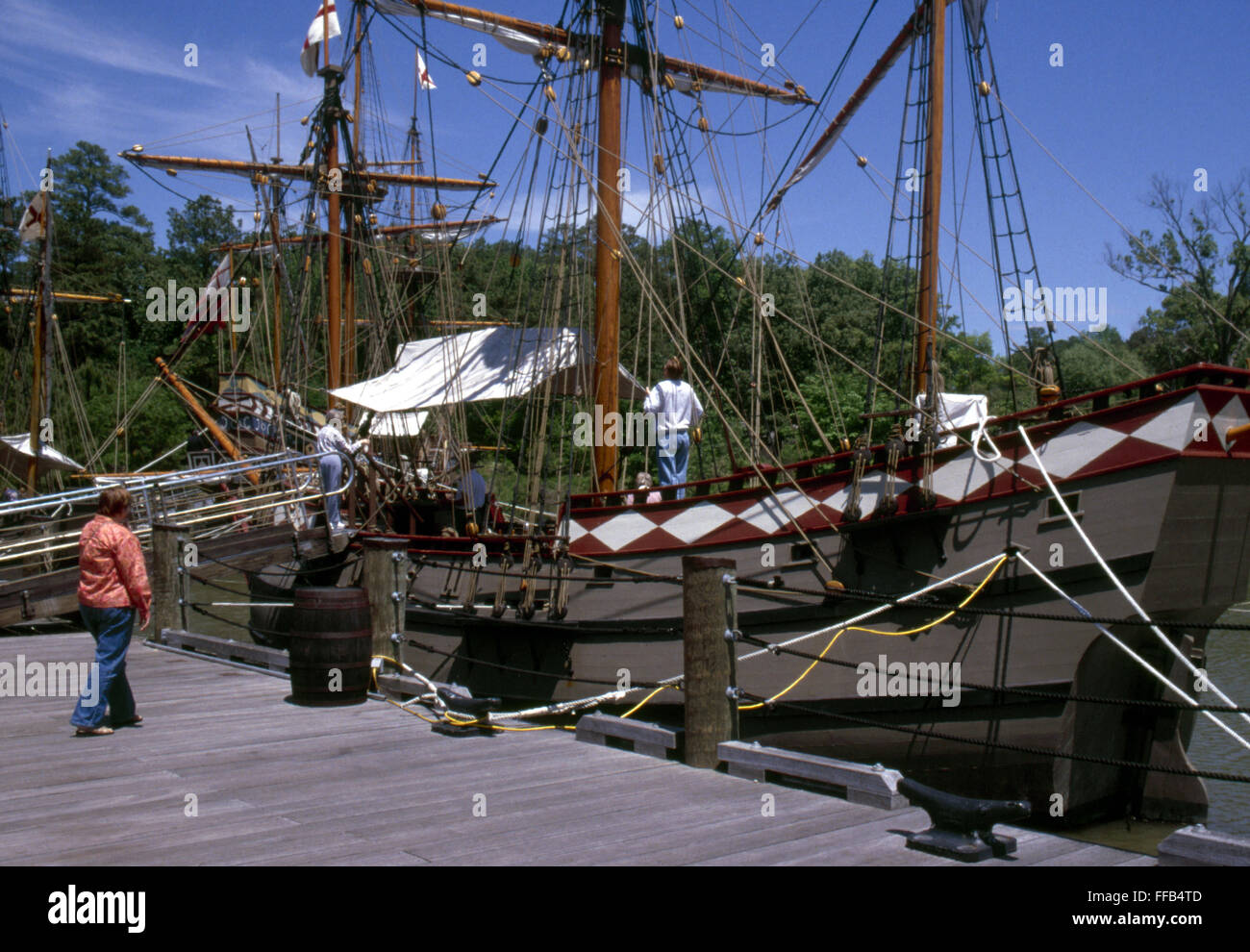 JAMESTOWN: SHIPS. /nReplica at Jamestown Settlement Museum of the ...