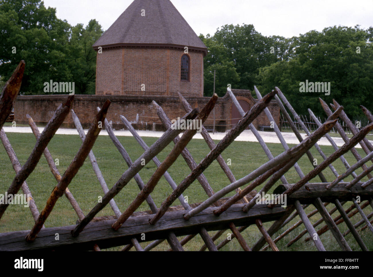 COLONIAL WILLIAMSBURG. /nThe reconstructed octagonal magazine at ...