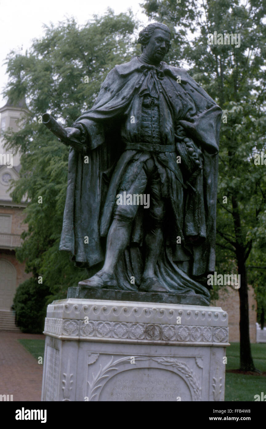 NORBORNE BERKELEY /n(c1717-1770). 4th Baron de Botetourt. Governor of ...