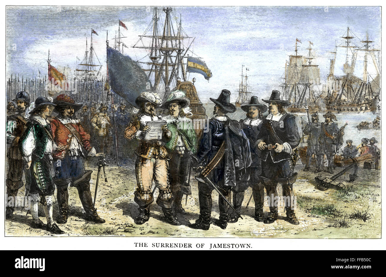 SUBMISSION OF JAMESTOWN. /nGovernor William Berkeley and other colonial ...