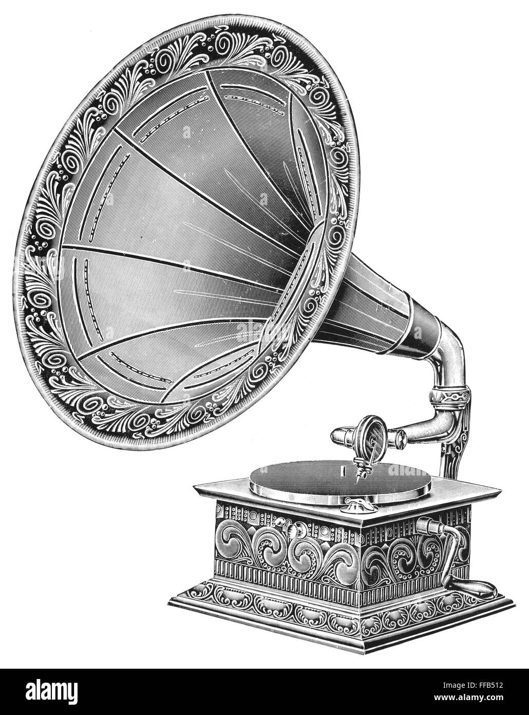 PHONOGRAPH, c1910. /nLine cut, German, c1910 Stock Photo - Alamy