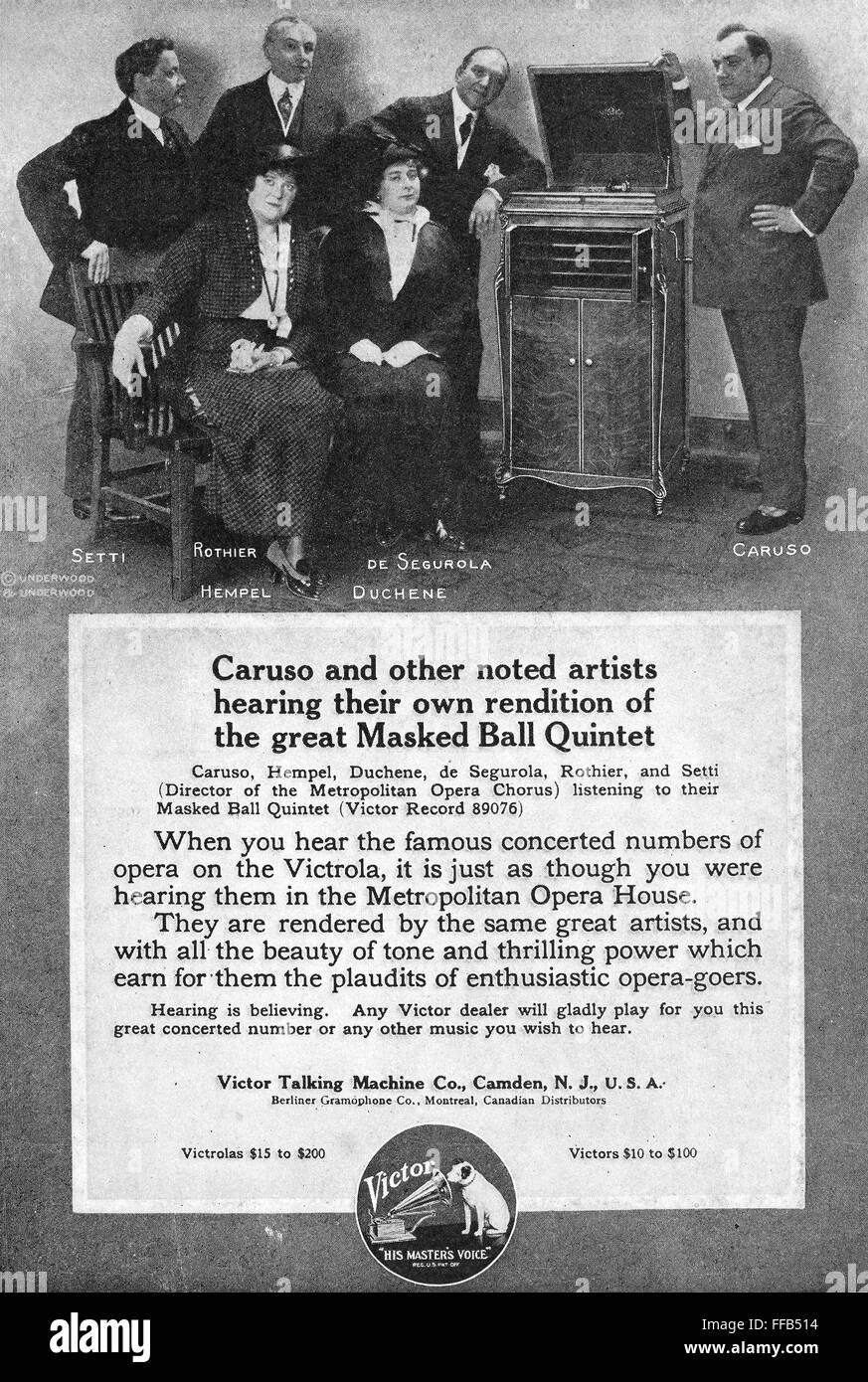 PHONOGRAPH, 1914. /nAmerican magazine advertisement, 1914, for the ...