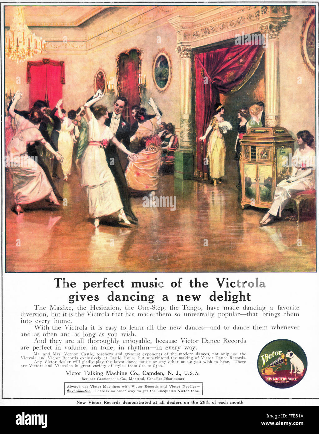 PHONOGRAPH, 1914. /nAmerican magazine advertisement, 1914, for the ...
