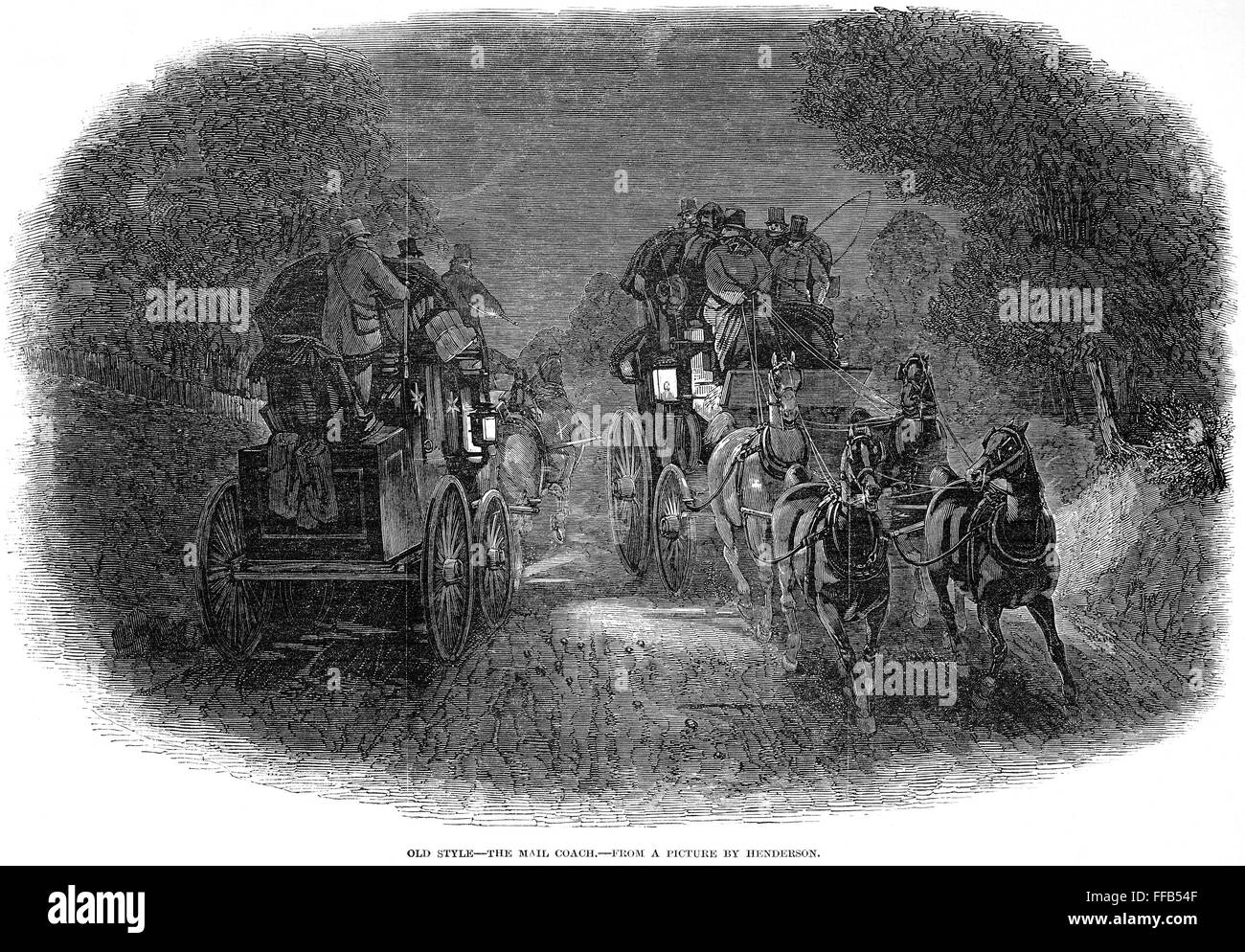 Victorian Mail Coach Black and White Stock Photos & Images - Alamy