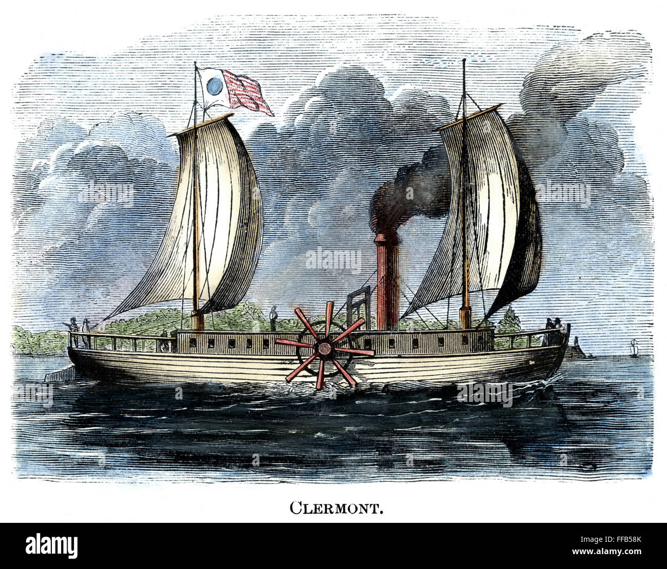 ROBERT FULTON'S CLERMONT. /nRobert Fulton's steamboat, 'Clermont ...