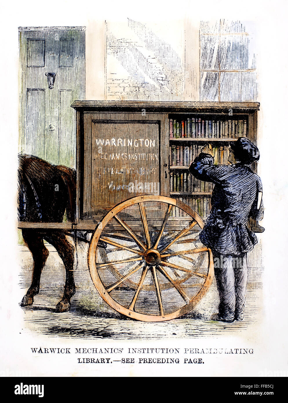 BOOKMOBILE, 1860. /nA 'perambulating' library sponsored by the ...