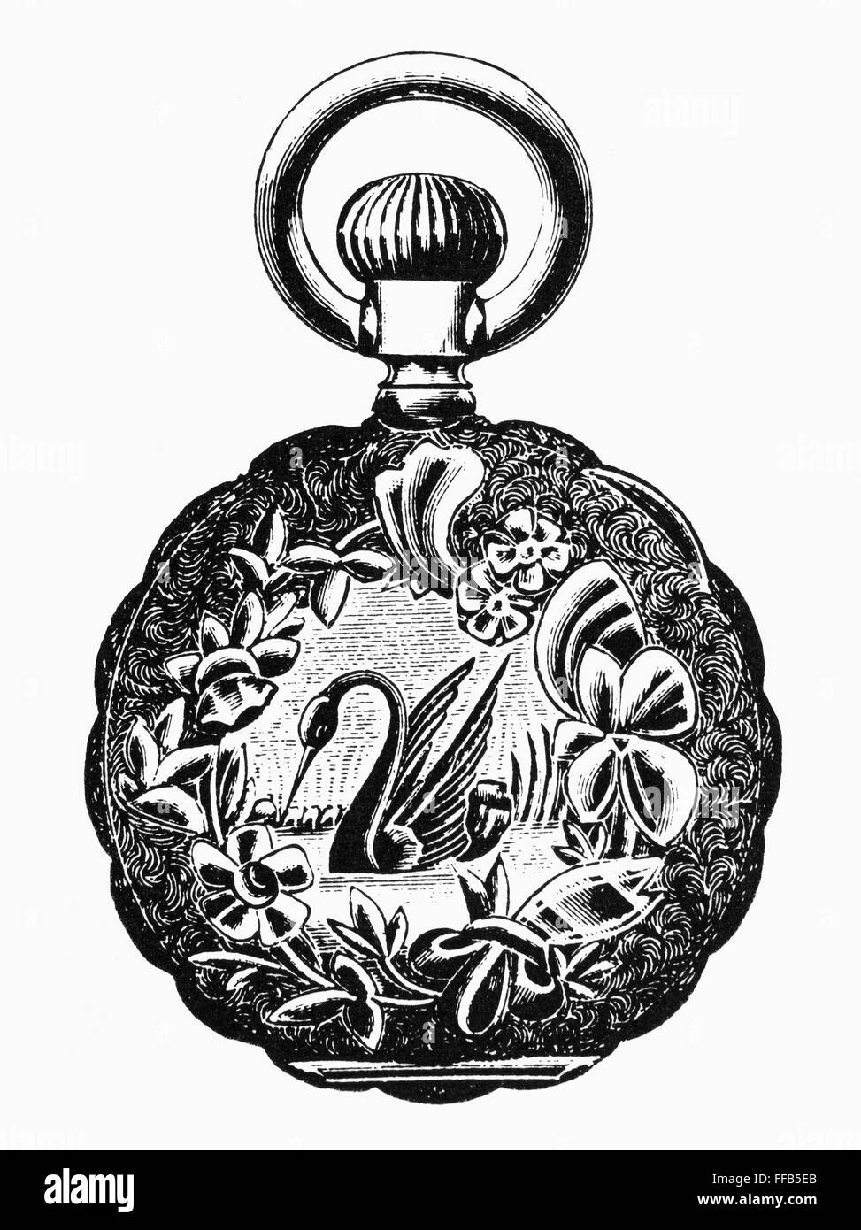 POCKET WATCH, 19th CENTURY. /nDesign for a gold watch back, 19th ...
