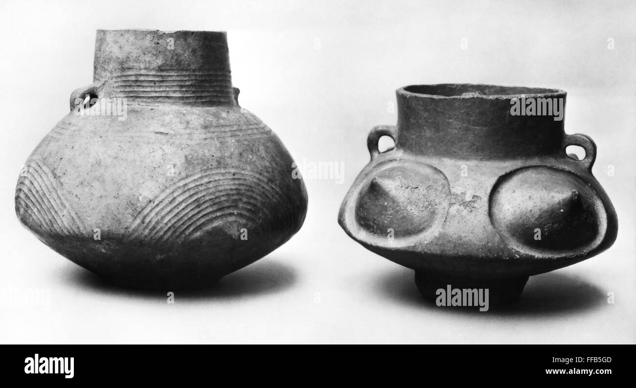 BRONZE AGE POTS. /nTwo pots of the Eastern European Lausitz culture ...