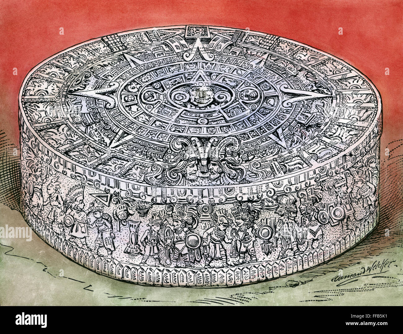 Aztec calendar mexico hi-res stock photography and images - Alamy