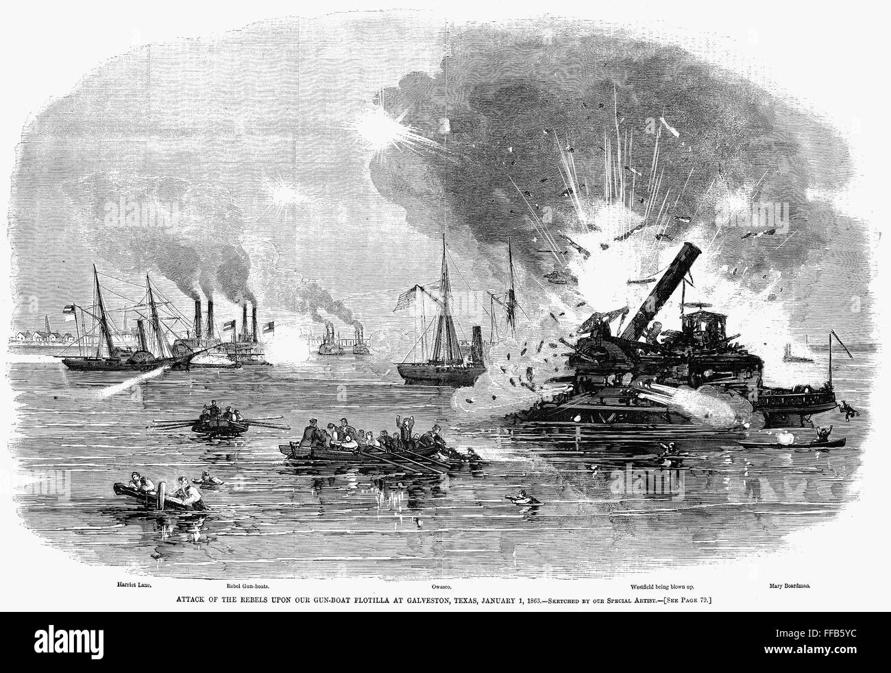 CIVIL WAR: BLOCKADE, 1863. /nThe breaking of the Federal blockade of ...