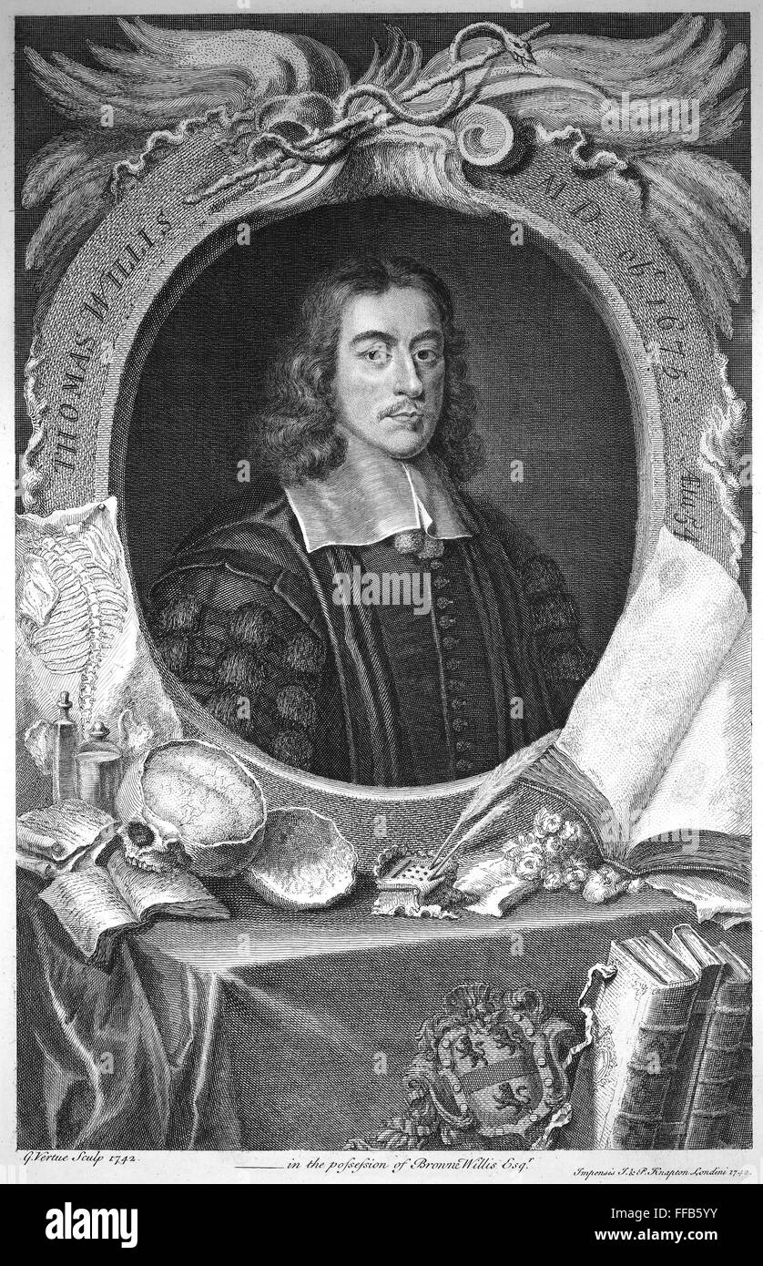 THOMAS WILLIS (1621-1675). /nEnglish anatomist and physician. Copper ...