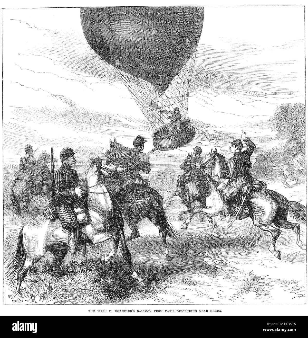 SIEGE OF PARIS, 1870. /nDuring the Franco-Prussian War, a balloon from ...