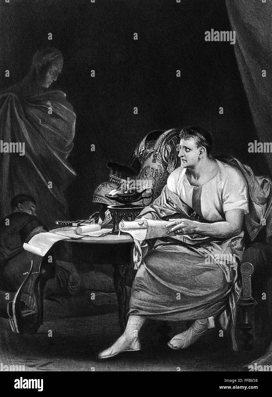 Shakespeare Julius Caesar Nthe Ghost Of Caesar Appears Before Brutus