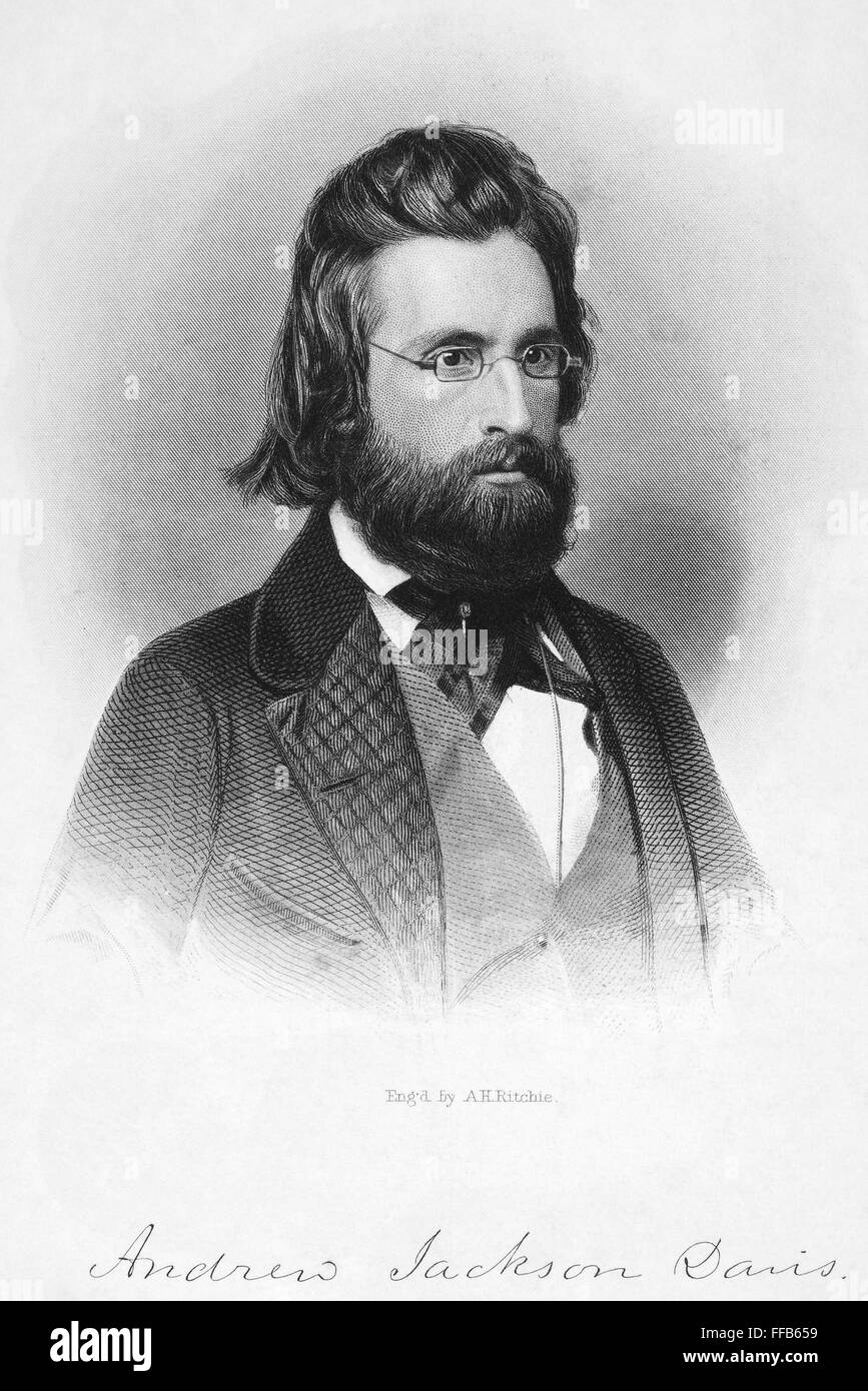 ANDREW JACKSON DAVIS /n(1826-1910). American spiritualist. Steel ...