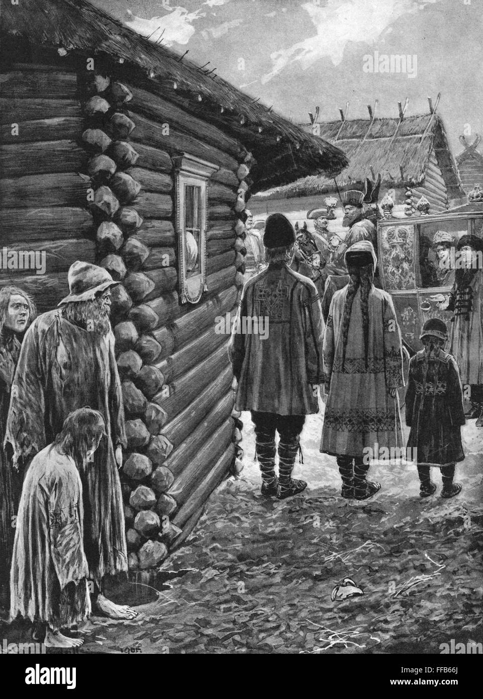 POTEMKIN VILLAGE, 1787. /nPrince Grigori Potemkin showing Empress ...