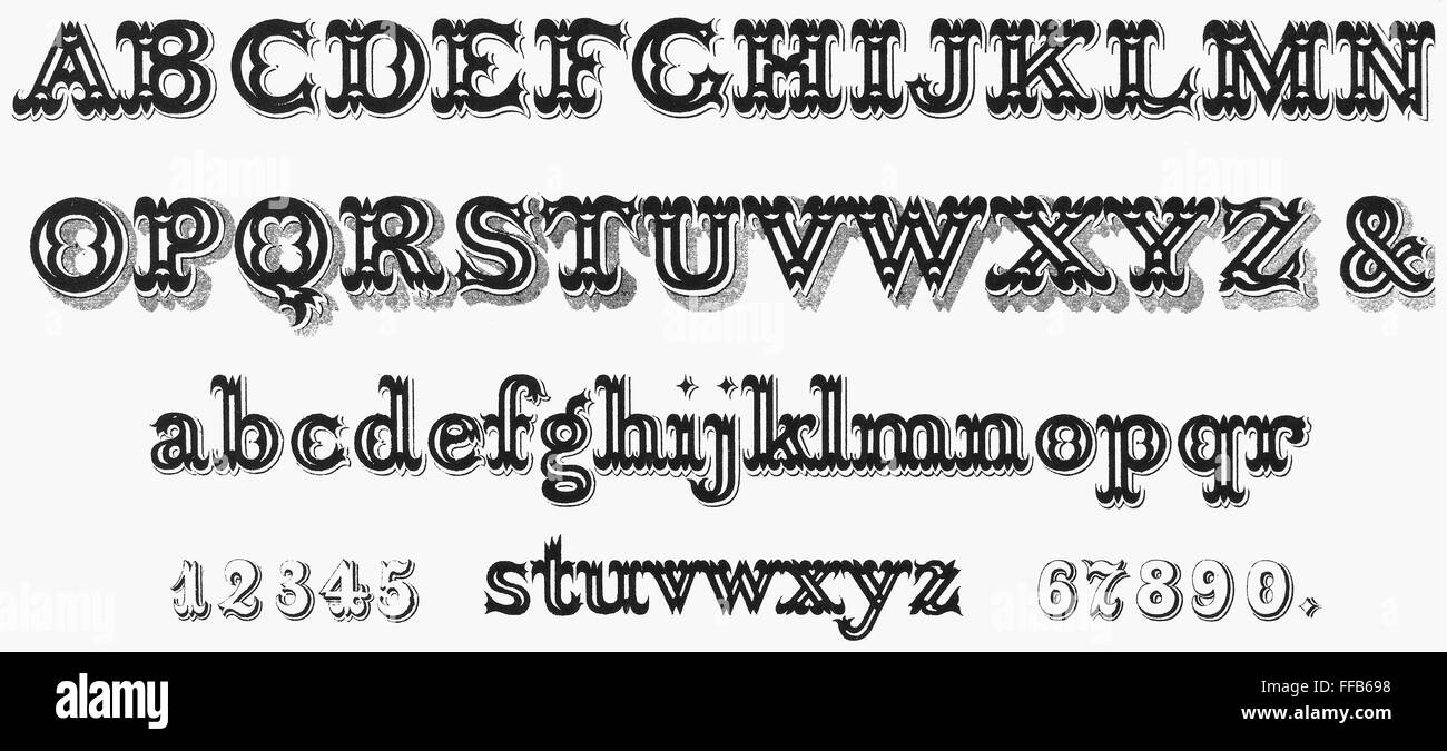ALPHABET, 19th CENTURY. /nTuscan style, 19th century Stock Photo - Alamy