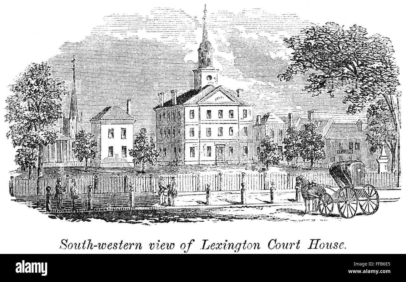 KENTUCKY: LEXINGTON, 1861. /nView of the Lexington courthouse. Wood ...