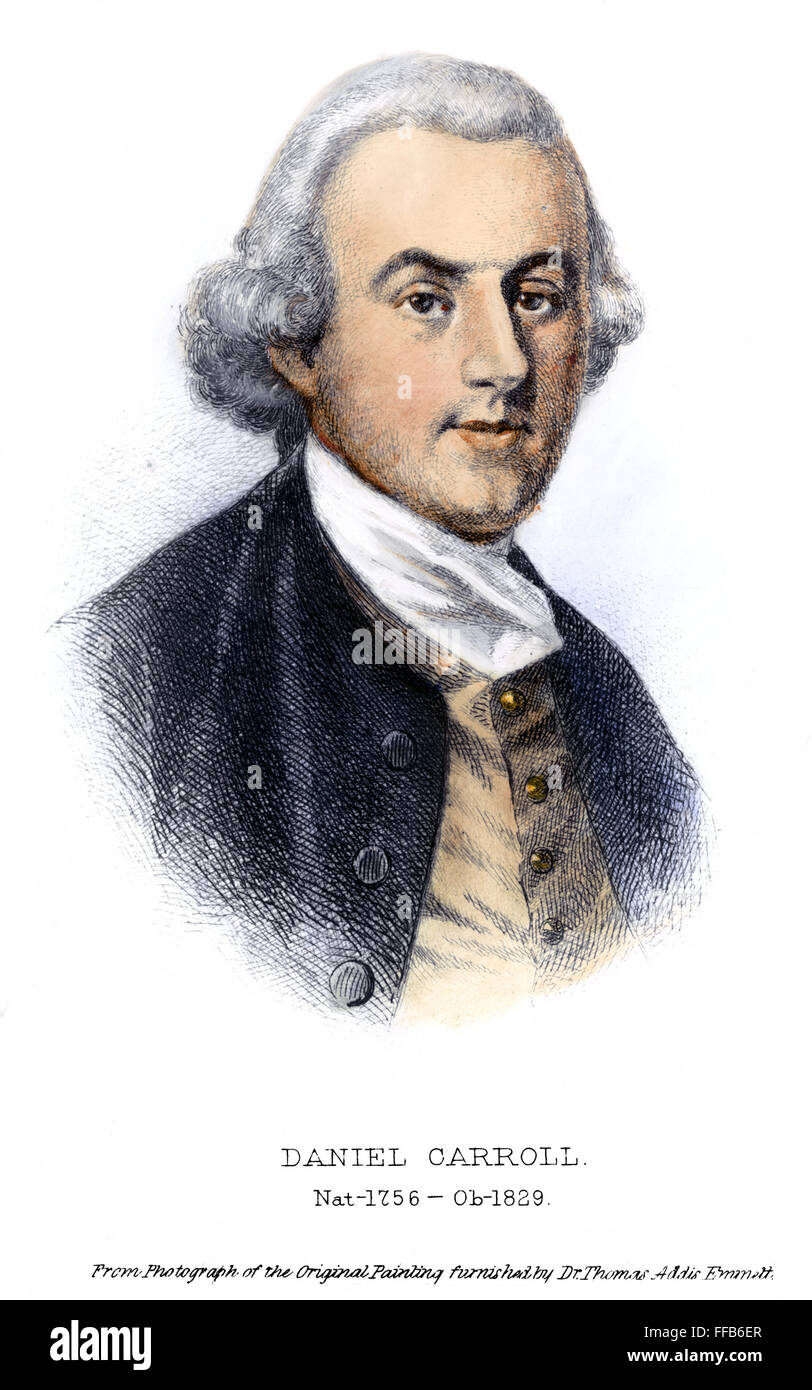 DANIEL CARROLL (1730-1796). /nAmerican politician. Color etching, 1888 ...