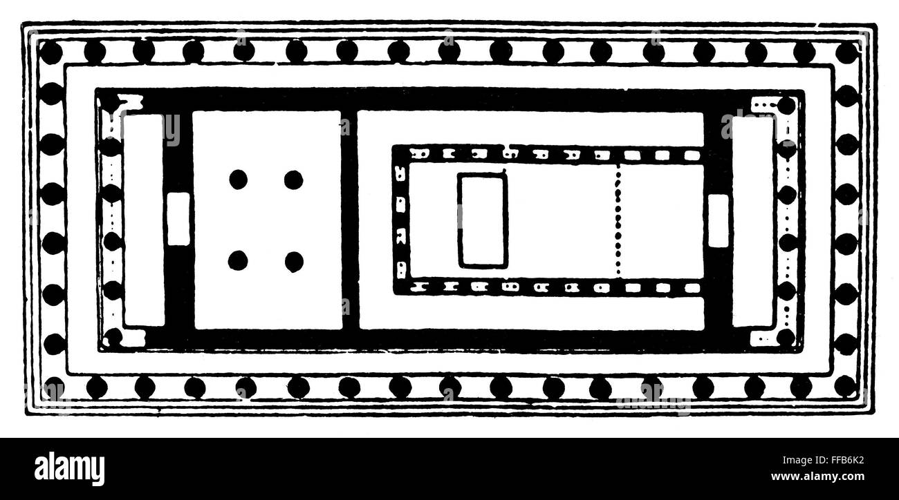 PARTHENON PLAN. /nPlan of the Parthenon on the Acropolis in Athens ...