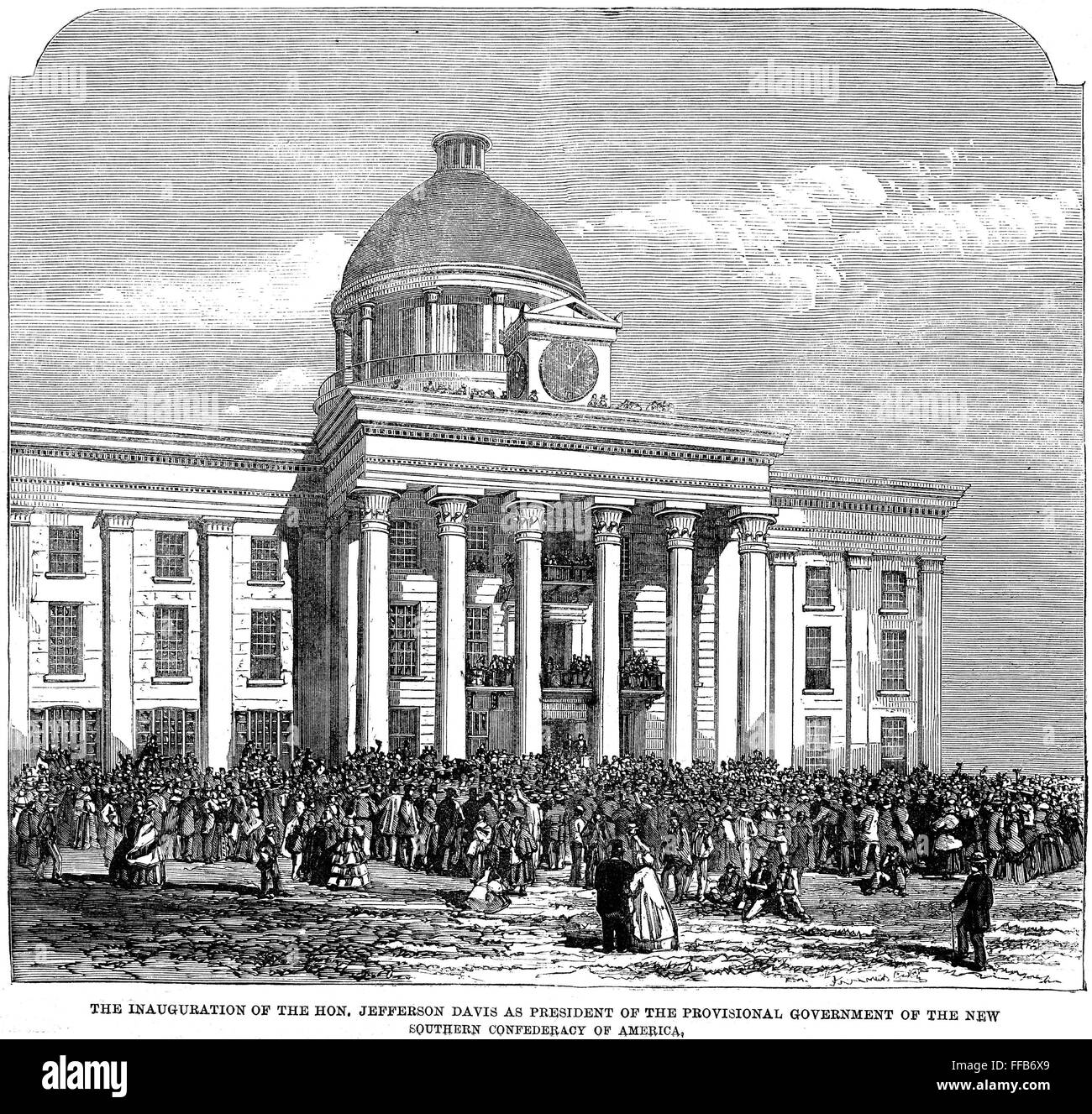 JEFFERSON DAVIS, 1861. /nThe inauguration of Jefferson Davis as ...