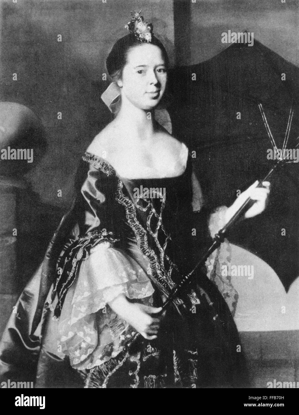 COPLEY: MRS. PICKMAN. /nMrs. Benjamin Pickman (Mary Toppan). Oil on ...