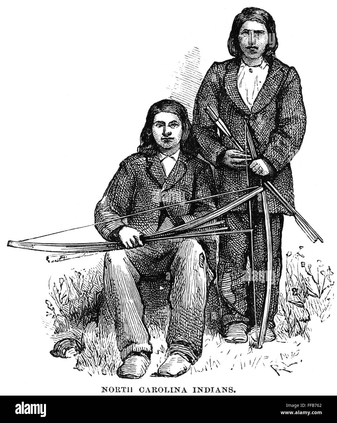 NORTH CAROLINA: NATIVE AMERICANS. /nWood engraving, 1875 Stock Photo ...