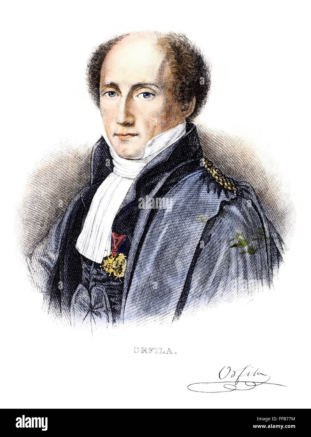 MATTHIEU ORFILA (1787-1853). /nFrench chemist. Line-and-stipple ...