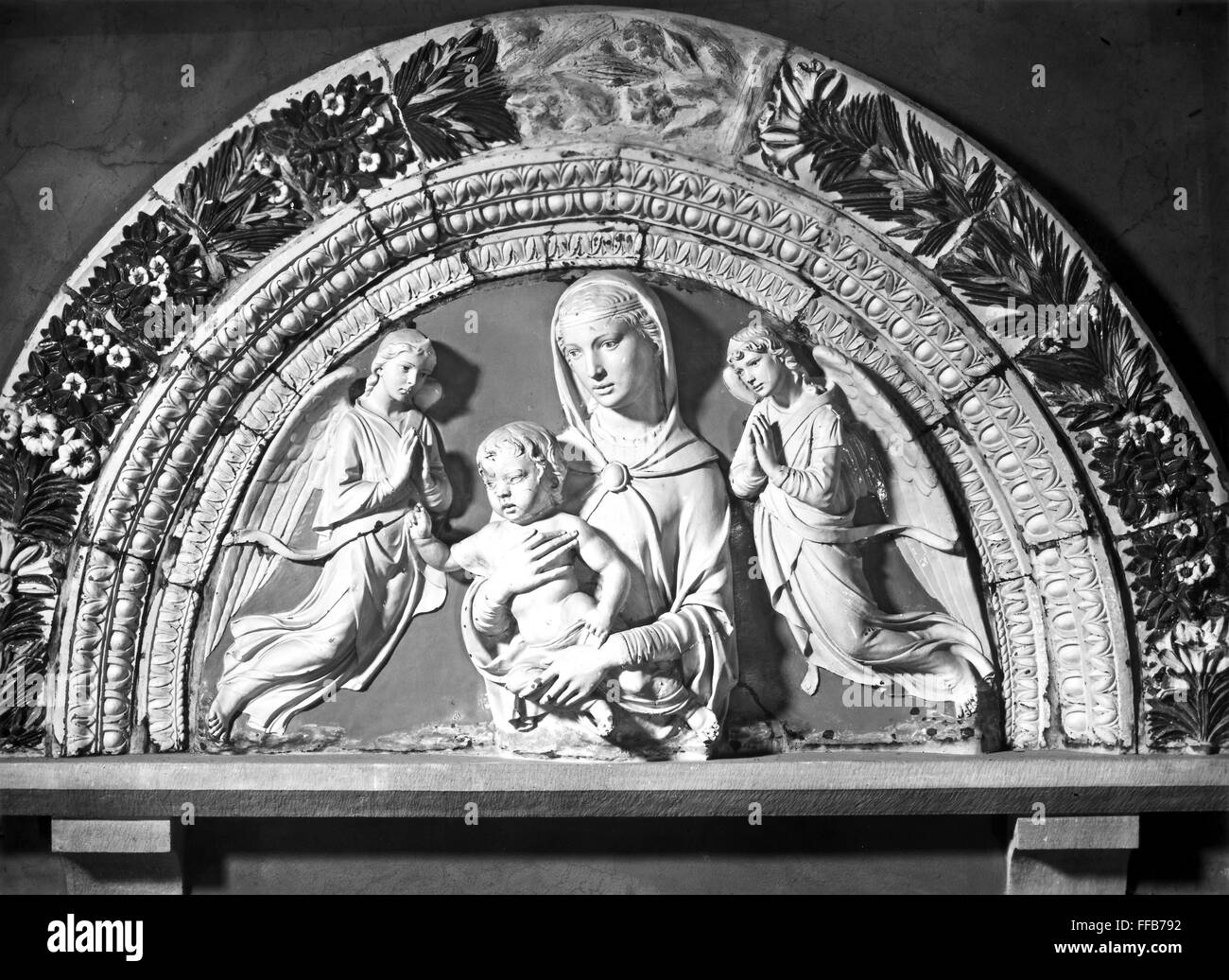 DELLA ROBBIA: LUNETTE. /nThe Virgin and Child lunette from the palace ...